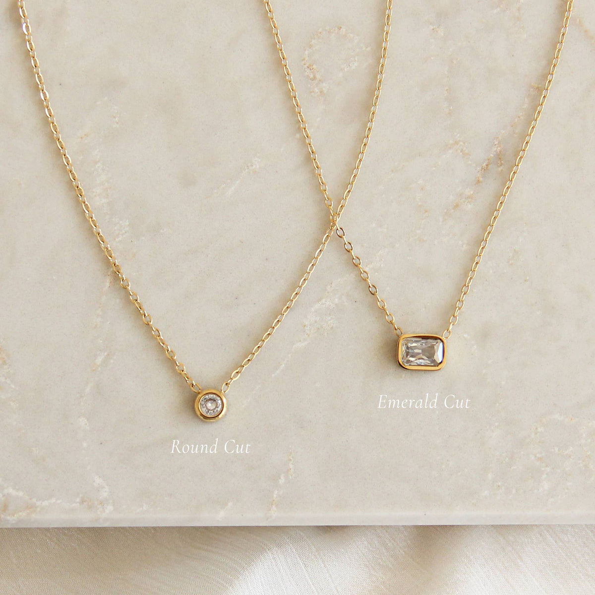 Bezel Gold Filled Stone Necklace – Centered Jewelry