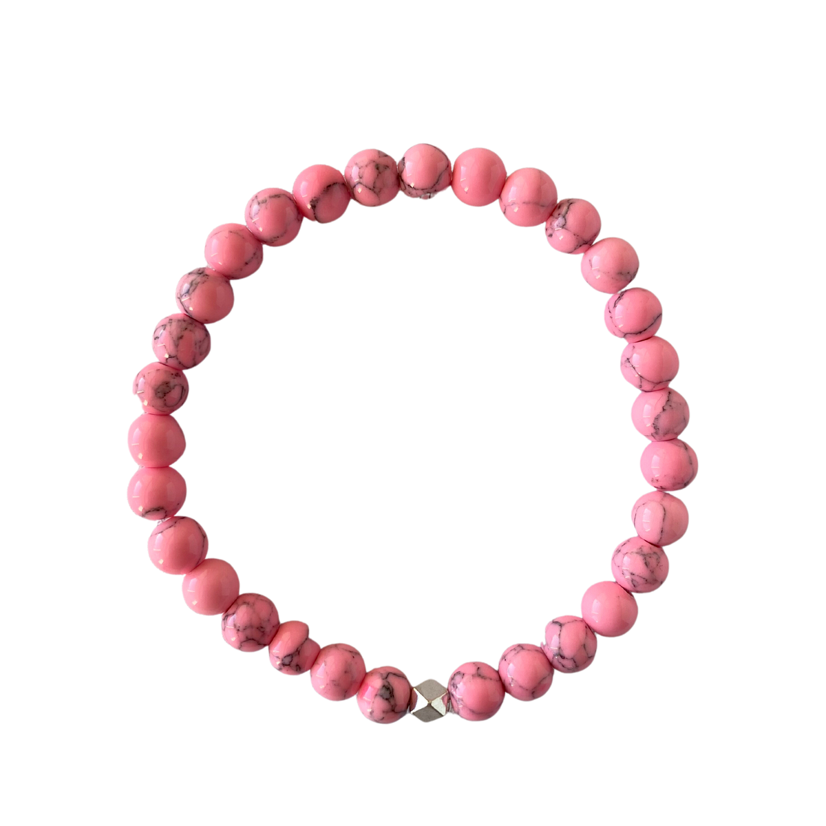 Neon Pink Magnesite 6mm Bracelet – Centered Jewelry